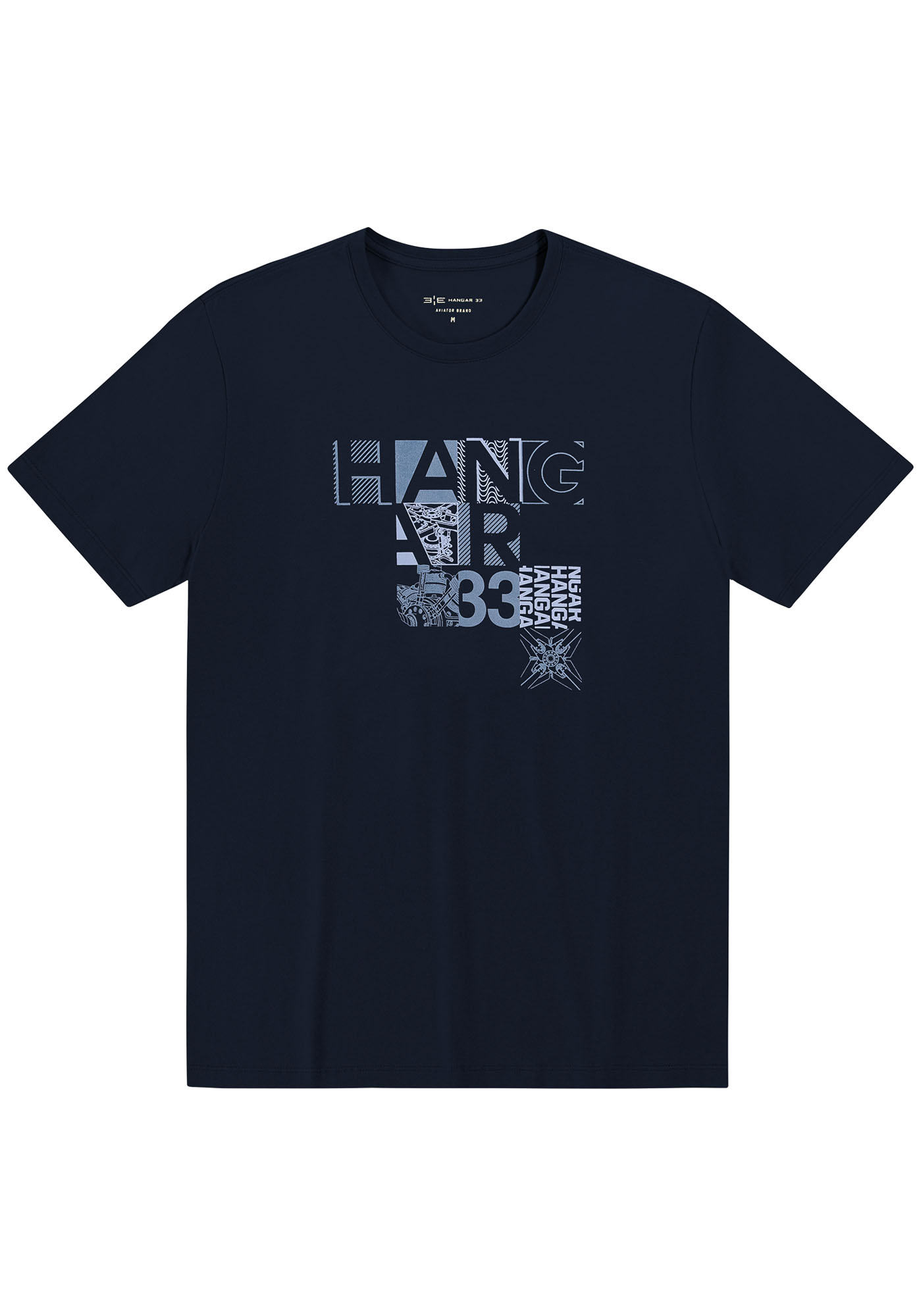 Camiseta Masculina em Malha Leve Estampada | Hangar 33